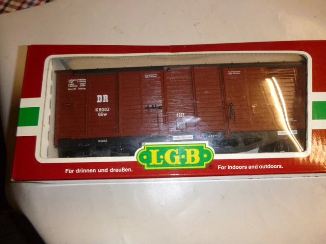 LGB SPUR G 42633 gedeckter Güterwagen 99-52-55 der DR in OVP (art.B ...