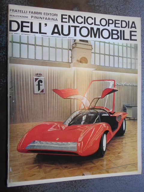 ENCICLOPEDIA DELL'AUTOMOBILE NUMERO 58 PININFARINA 23 maggio 1968 aa.vv ...
