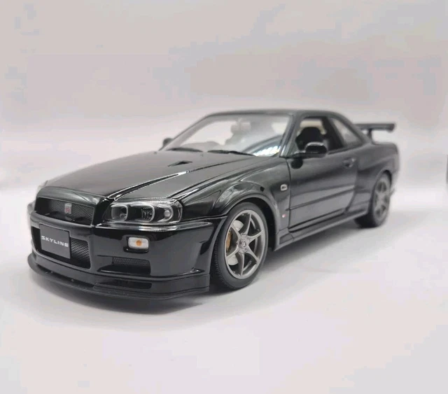 NISSAN SKYLINE GT-R R34 V-SPEC II Black Pearl schwarz metallic 2001 Autoart 1:18 EUR 150,00 ...