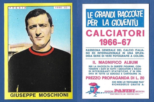 FIGURINA CALCIATORI PANINI 1966/67 - Nuova/New - Moschioni - Foggia EUR ...