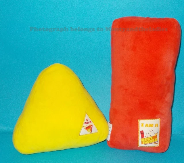 CBEEBIES MR MISTER Maker I Am A Rectangle & Triangle Shapes Soft Plush ...