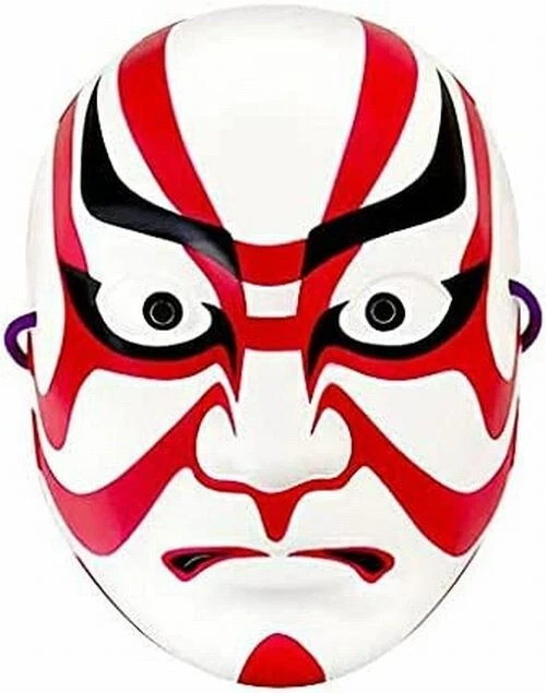 JAPANESE KABUKI ＆ Benkei Mask Omen Noh KUMADORI SUJIKUMA Traditional ...