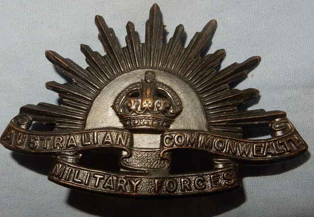 WW1 ERA AUSTRALIAN Commonwealth Military Forces Cap Badge World War I £ ...