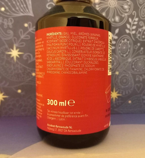 KRUIDVAT IJZERELIXER ELIXIR De Fer 300Ml Iron Elixir For Woman ...