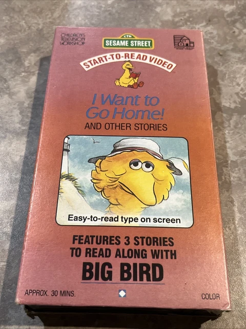 SESAME STREET START-TO-READ Video - I Want to Go Home! 1987 VHS Big ...