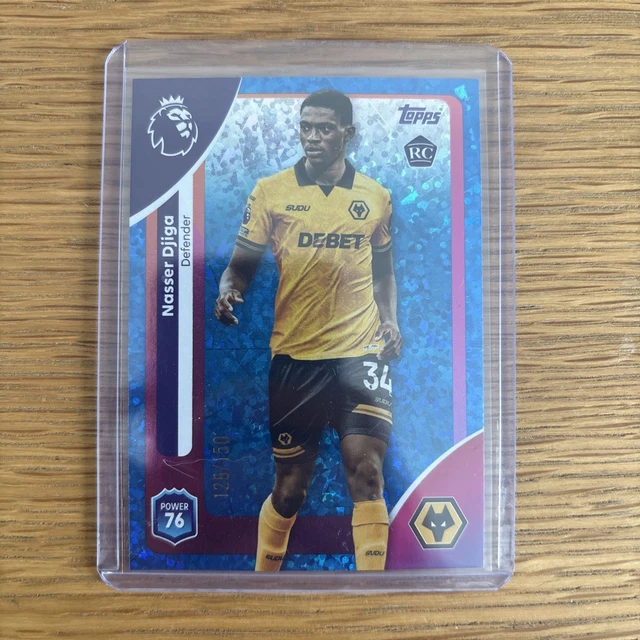 TOPPS PREMIER LEAGUE 2025/26 Wolves Nasser Djiga numbered 126/150 Blue ...