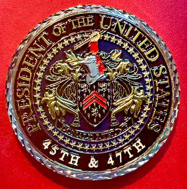 NEW 2025 LARGE President Donald Trump Personal Coat-of-Arms 45-47 ...