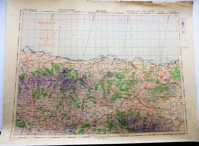 WW2 MAP SPAIN Bilbao War Office 1943 £9.99 - PicClick UK