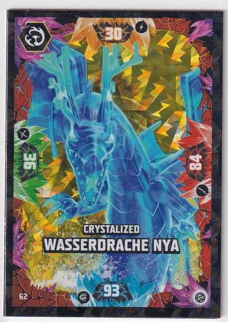 LEGO NINJAGO SERIE 8 TCG Mappa No. 62 Crystalized Drago D'Acqua Nya EUR ...