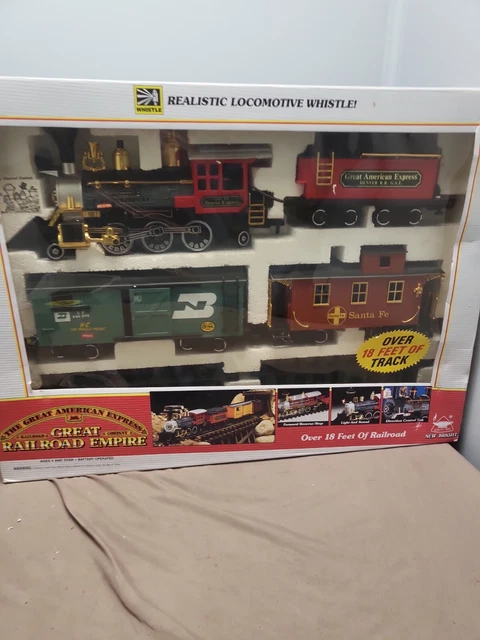 THE GREAT AMERICAN Express Railroad Train Set No# 185 Smoking Engine ...