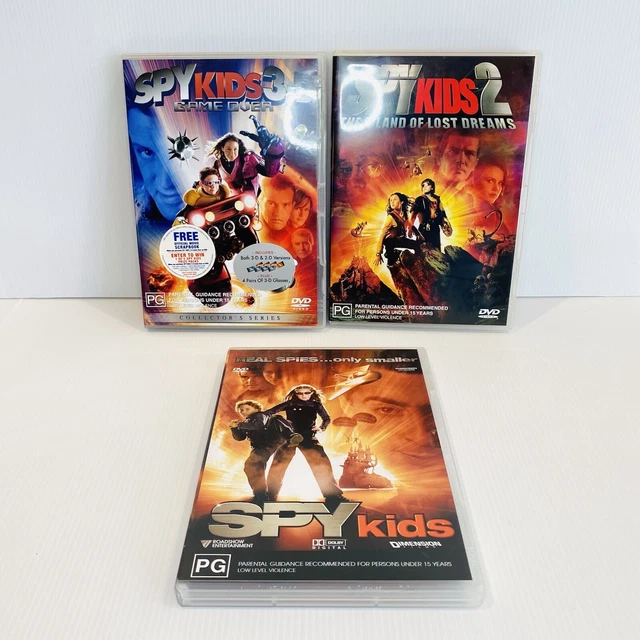 SPY KIDS MOVIE DVD Bundle X3 PAL Region 4 Movies 1,2,3 Kids Comedy ...