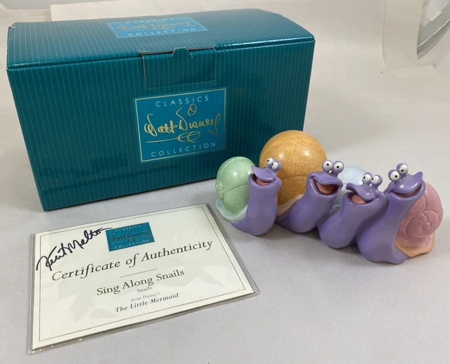 WALT DISNEY CLASSICS Little Mermaid Sing Along Snails, Signed,Coa, Wdcc ...