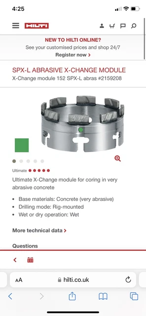 HILTI X-CHANGE MODULE 152 SPX-L abras #2159208 £200.00 - PicClick UK