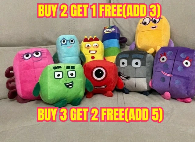 NUMBERBLOCKS PLUSH TOY Educational Soft Stuffed Number Blocks Dolls ...