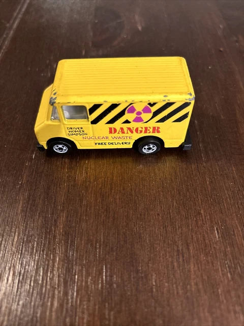 HOT WHEELS HOMER Simpson Yellow Nuclear Waste Van - Vintage Diecast ...