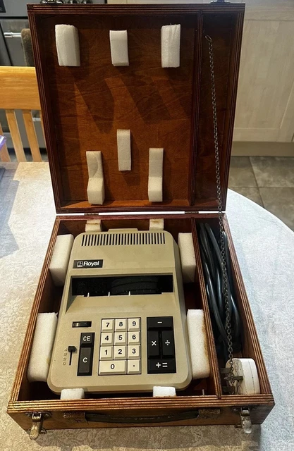 IMPERIAL ROYAL LITTON Digital Calculating Machine. Rare. In Wooden Case ...