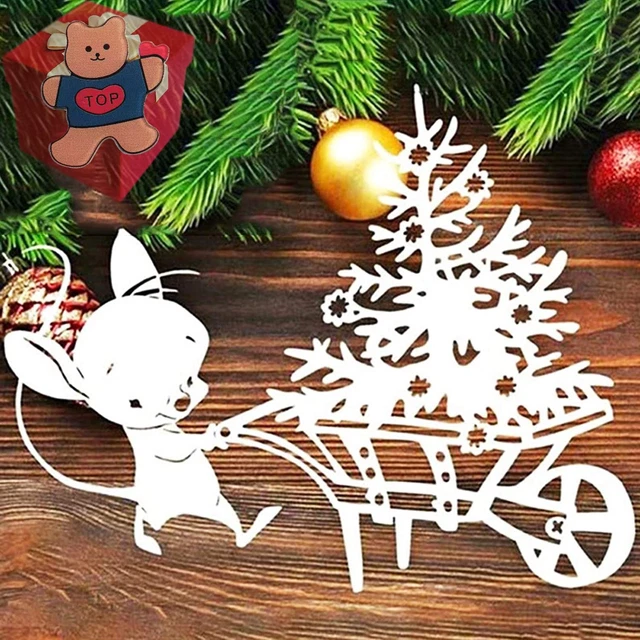 FUSTELLE A FORMA di simpatici topi per realizzare biglietti stencil ...