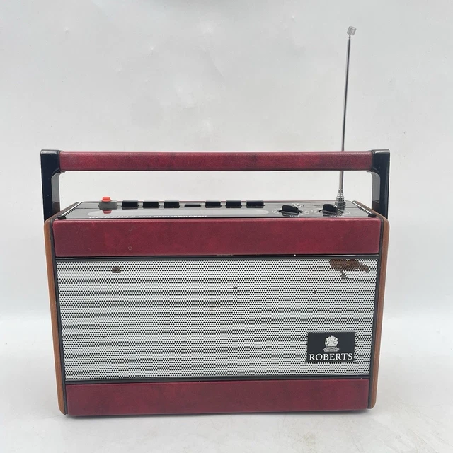 VINTAGE ROBERTS RP28 Red Burgundy AM/FM 3 Band Preset Radio Working £18 ...