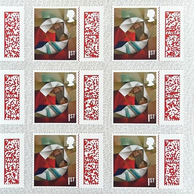 SHEET OF 50 Royal Mail 1st Class Stamps - Christmas Design £42.49 ...