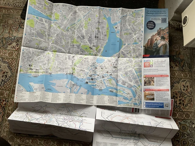 STADTPLAN CITYMAP HAMBURG 2025 Infos & HVV-Netzplan Network S-& U-Bahn ...