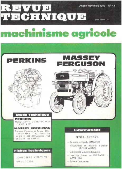 135 168 MKIII Revue Technique Agricole Massey Ferguson Etat - NEUVE PORT Reduit EUR 69,00 ...