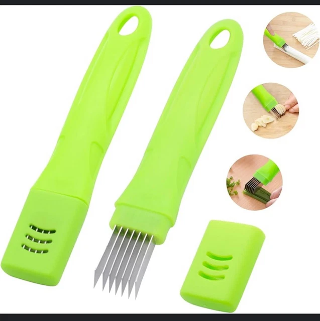 2PCS KITCHEN STAINLESS Scallion Spring Onion Vegetable Shredder Slicer ...