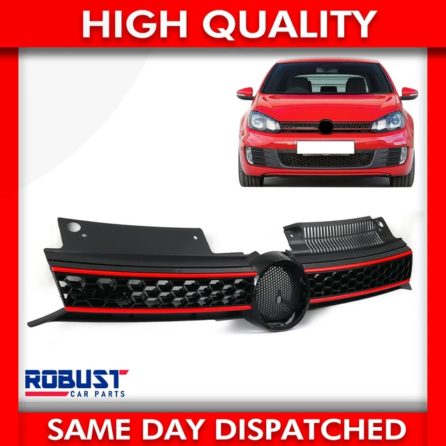 FOR VW GOLF Mk6 Gti Style Front Radiator Grille Black Red 5K0853651 (09 ...