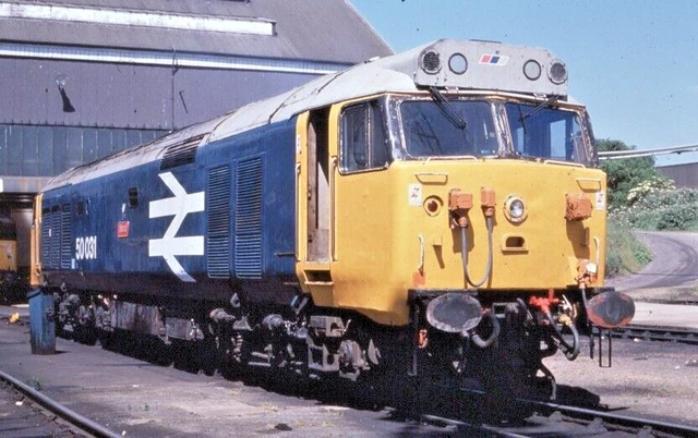 A GTR 35MM Slide BR British Railways Diesel Loco Class 50031 Old Oak 27 ...