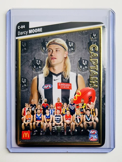2024 TEAMCOACH GOLD Captain Card Mcdonalds Darcy Moore Collingwood ...