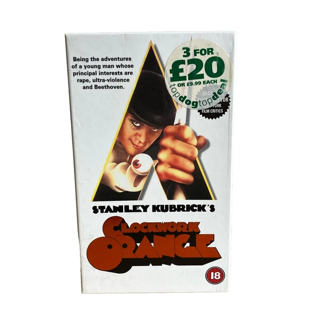 CLOCKWORK ORANGE BOXED Version VHS Tape - Vintage Stanley Kubrick £3.95 ...