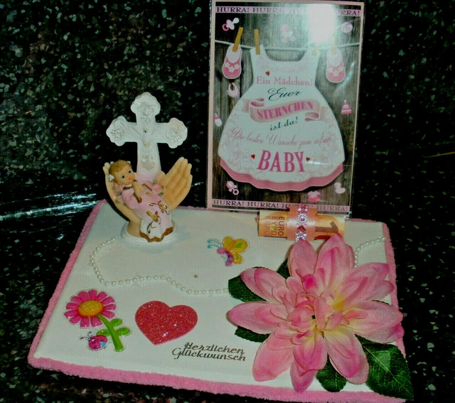 GELDGESCHENK GESCHENK TAUFE Geburt Kreuz Personalisiert Mädchen Baby NEU EUR 17,90 - PicClick DE