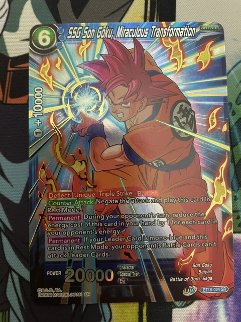 DRAGON BALL SUPER - SSG Son Goku Miraculous Transformation BT16-024 SPR ...