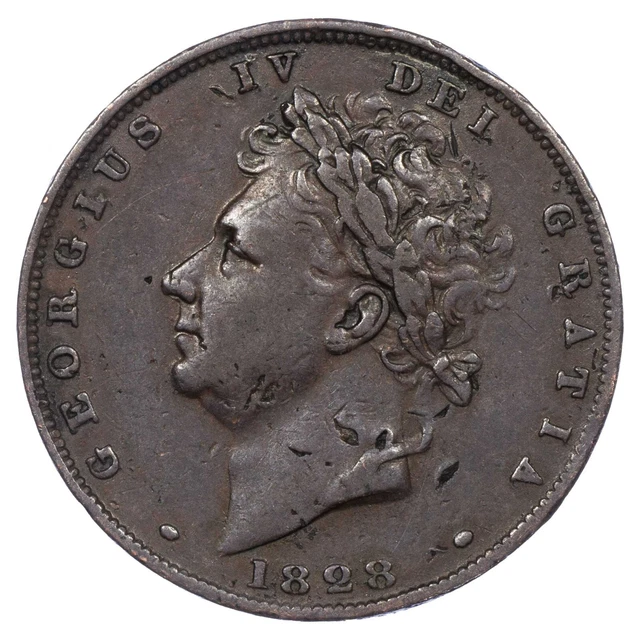 UK - 1 Farthing 1828 George IV Copper KM.697 coin British £39.60 ...