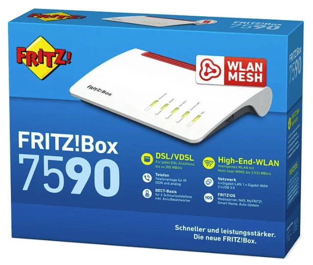 AVM FRITZ!BOX 7590 o2 Edition mit Branding (20002825) Weiß - DE-Händler ...