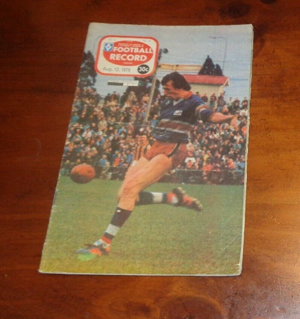 1978 VFL FOOTBALL Record Richmond v Footscray $11.95 - PicClick AU