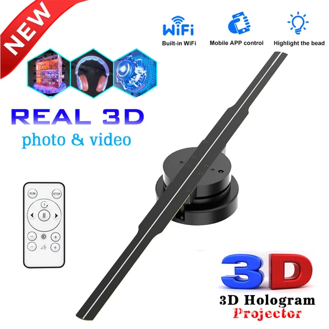 WIFI 3D HOLOGRAPHIC Projector Hologram Fan 42cm 244 LED for Advertising New PD42 £55.19 ...