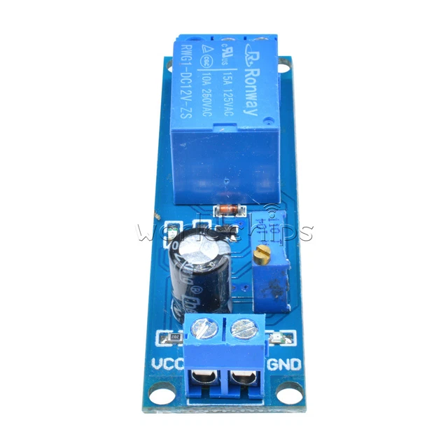 BLUE DC 12V NE555 Delay Relay Timer Trigger Switch Adjustable Module ...