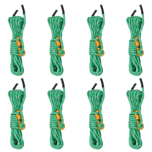 TENT GUY ROPES with Spanners Reflective 8 pcs 4 m 4 mm V4R3 £115.72 ...