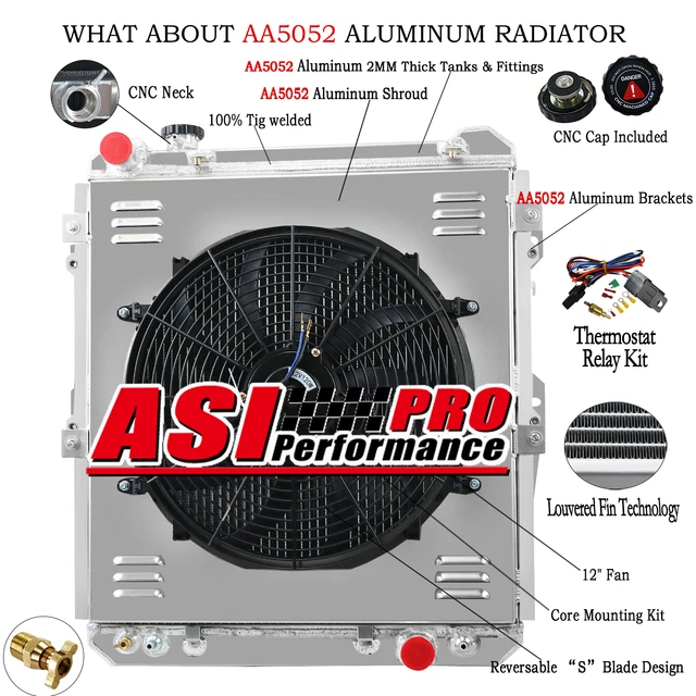 3ROW RADIATOR+SHROUD FAN Relay Fit 93-96;Toyota Hilux Surf KZN130 1KZ ...