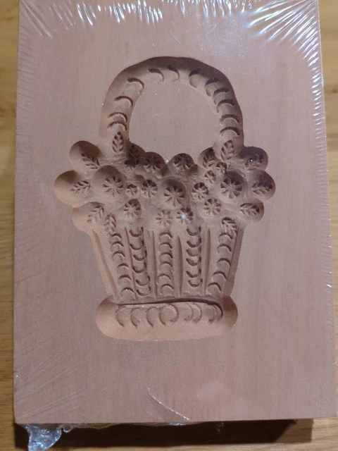 SPEKULATIUSMODEL / SPRINGERLEMODEL Blumenkorb aus Birnbaumholz - Handarbeit EUR 9,90 - PicClick DE