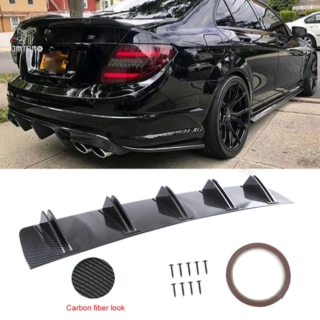 CARBON FIBER REAR Diffuser Lower Bumper Fins Lip For Mercedes Benz E63 ...