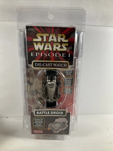 STAR WARS (EPISODE 1) Battle Droid Die-Cast Watch Unopened $105.15 ...