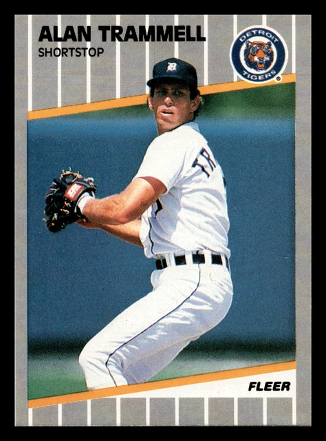 1989 CARTE DE baseball Fleer Alan Trammell HOF Detroit Tigers #148 ...