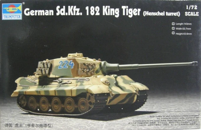 [LEICHT ZERKRATZTER UMKARTON] 1/72 Trumpeter German King Tiger ...