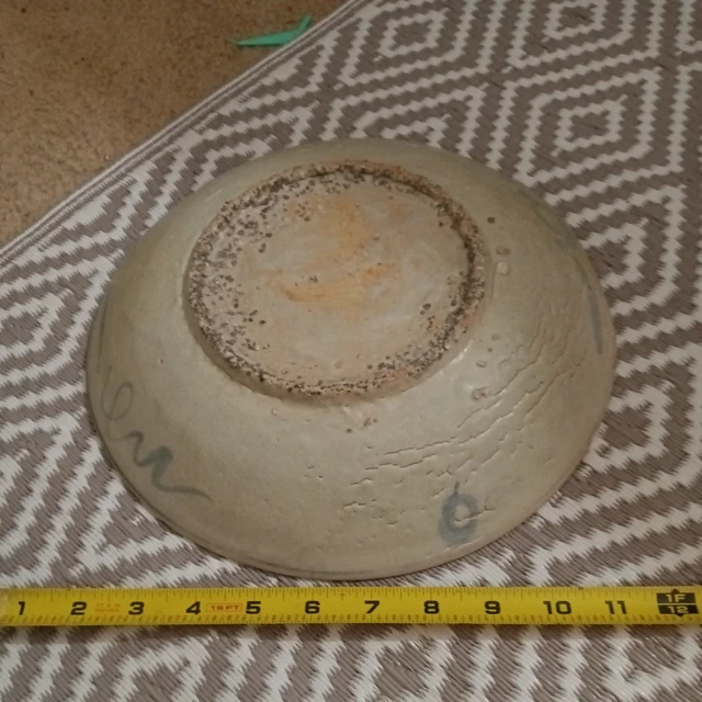 CHINESE MING DYNASTY Blue & White Porcelain Charger w Phoenix & Floral ...