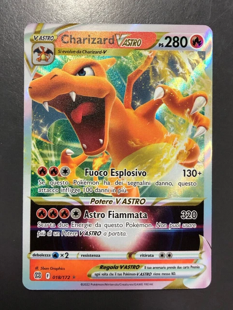 CARTA POKÉMON - Charizard V Astro 018/172 Vastro Ultra Rara Ita - Astri ...