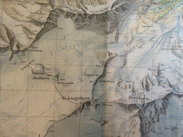 SUISSE - CARTE d'état-major vintage - Oberland bernois - Alpes - 1966 EUR 5,00 - PicClick FR