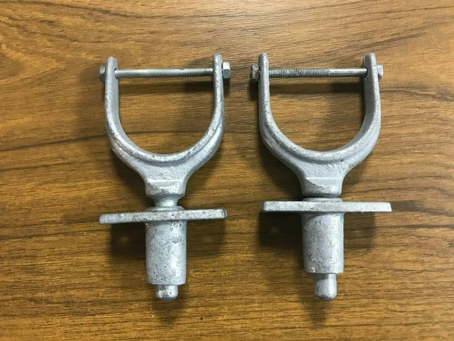 PAIR GALVANISED STEEL Rowlock Kit TOP Fitting With Lock Bar Strong ...