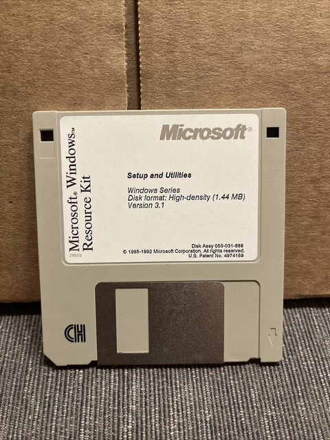 VTG 1992 MICROSOFT Windows Resource Kit Version 3.1 WIN 3.0 3.5” Floppy ...