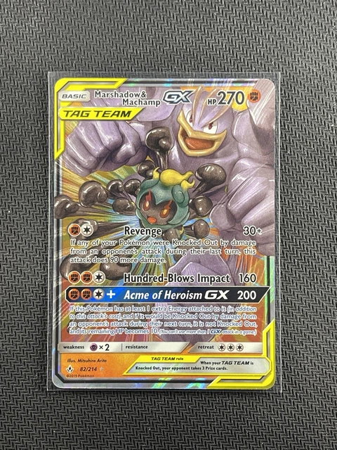 POKEMON CARD - Marshadow & Machamp GX 2019 Unbroken Bonds Ultra Rare Holo 82/214 EUR 10,26 ...